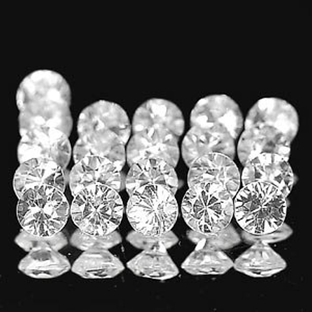 NATURAL ZIRCON ROUND 1.50 X1.50 Mm 30 Pcs Lot Resemble Diamonds Nice ...