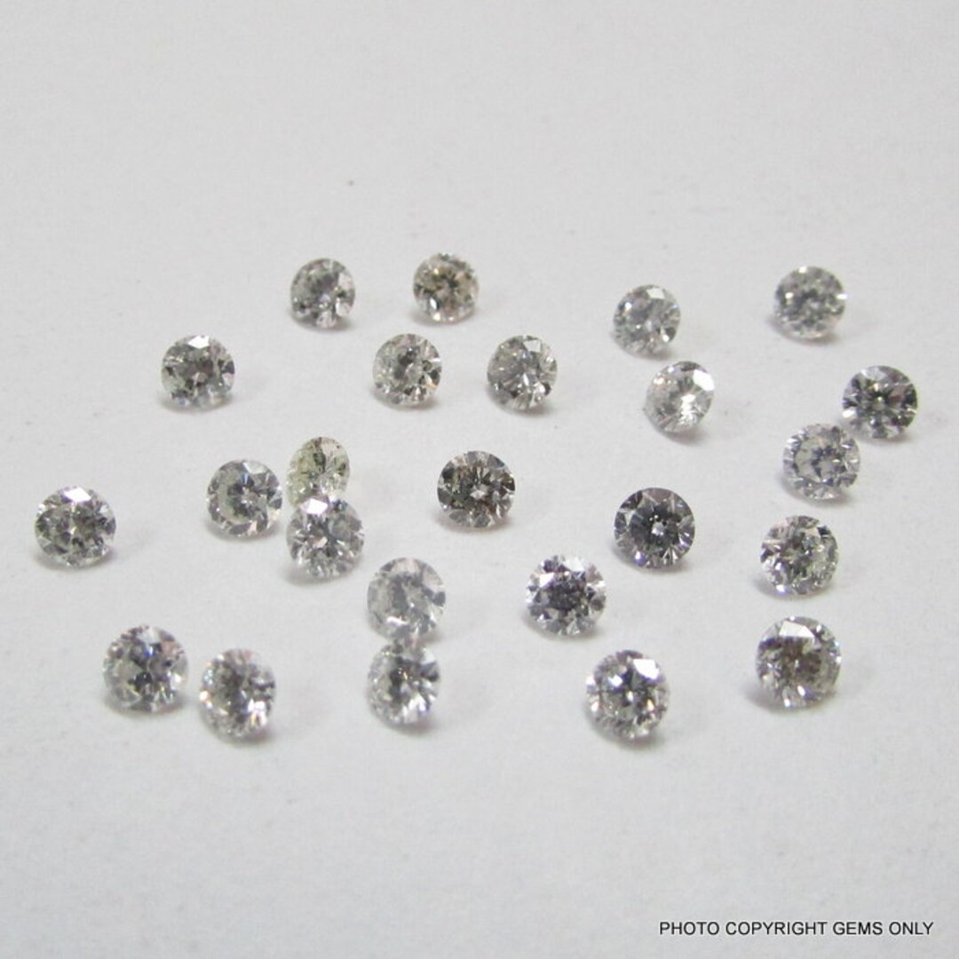 Natural White DIAMOND ROUND 2.70mm 1pcs SI2 Purity Each .08pointer ...