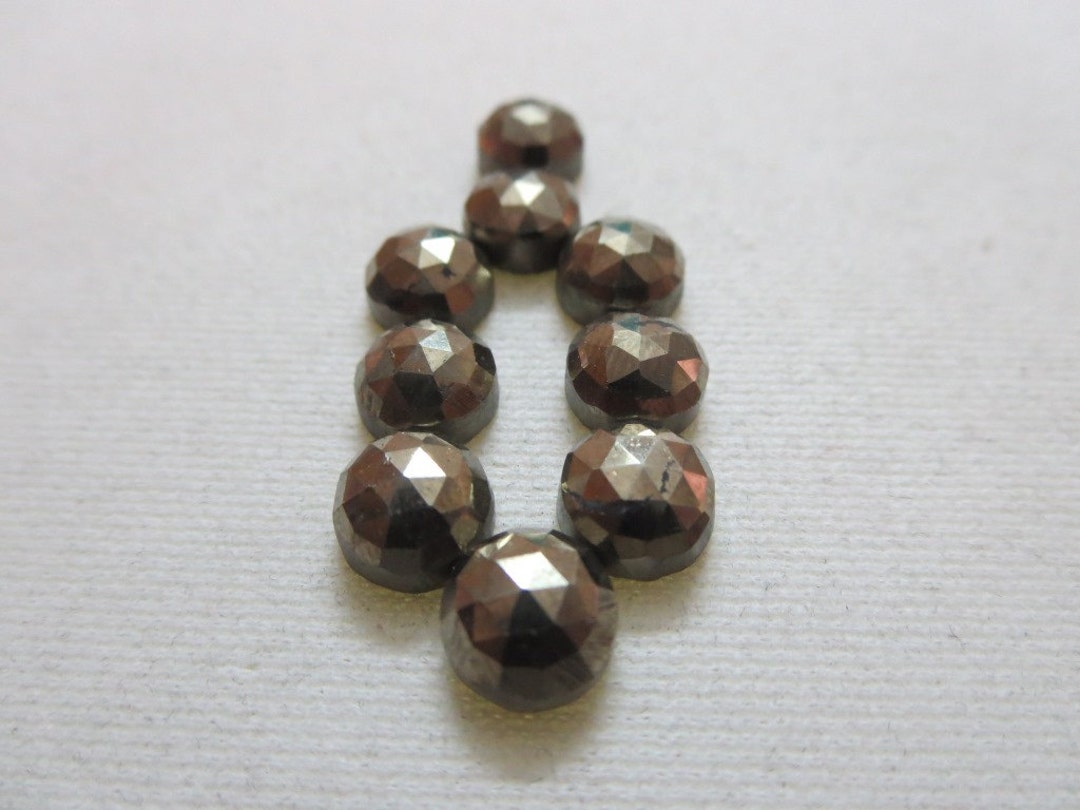 9 Pcs Lot Natural Pyrite Round Rose Cut 8x8mm - Etsy