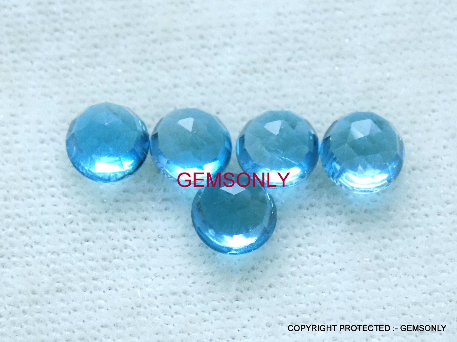 5MM SWISS Blue Topaz ROUND Rosecut Cabochon Round 5mm Swiss Topaz ...