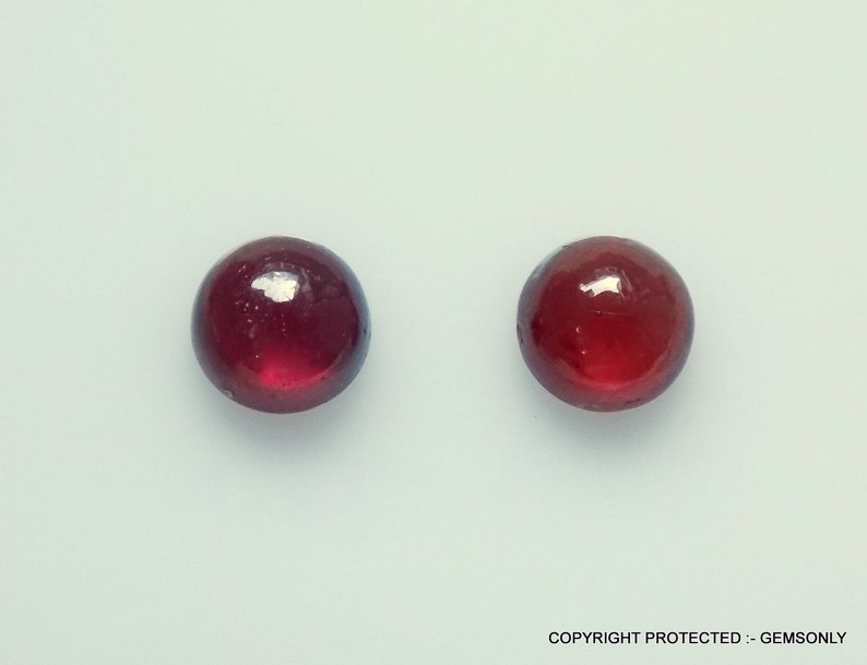 2pc 6MM NATURAL RUBY CABOCHON 6MM Lower quality ruby round 6mm | Etsy
