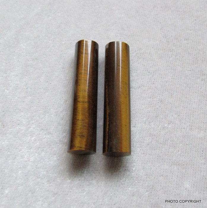 Buy 25cts 1pc NATURAL TIGER EYE Cylinder Shape Smooth Round Online in ...