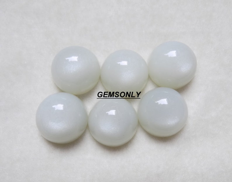 24mm NATURAL WHITE MOONSTONE 24mm Cabochon Huge Round White | Etsy