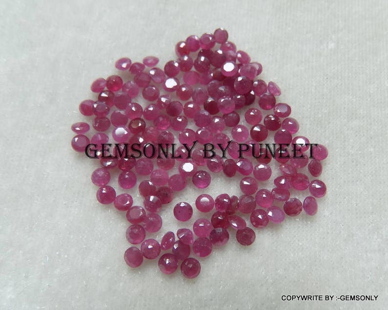Natural 3mm RUBY round 3mm RUBY small size unheated 3mm round | Etsy