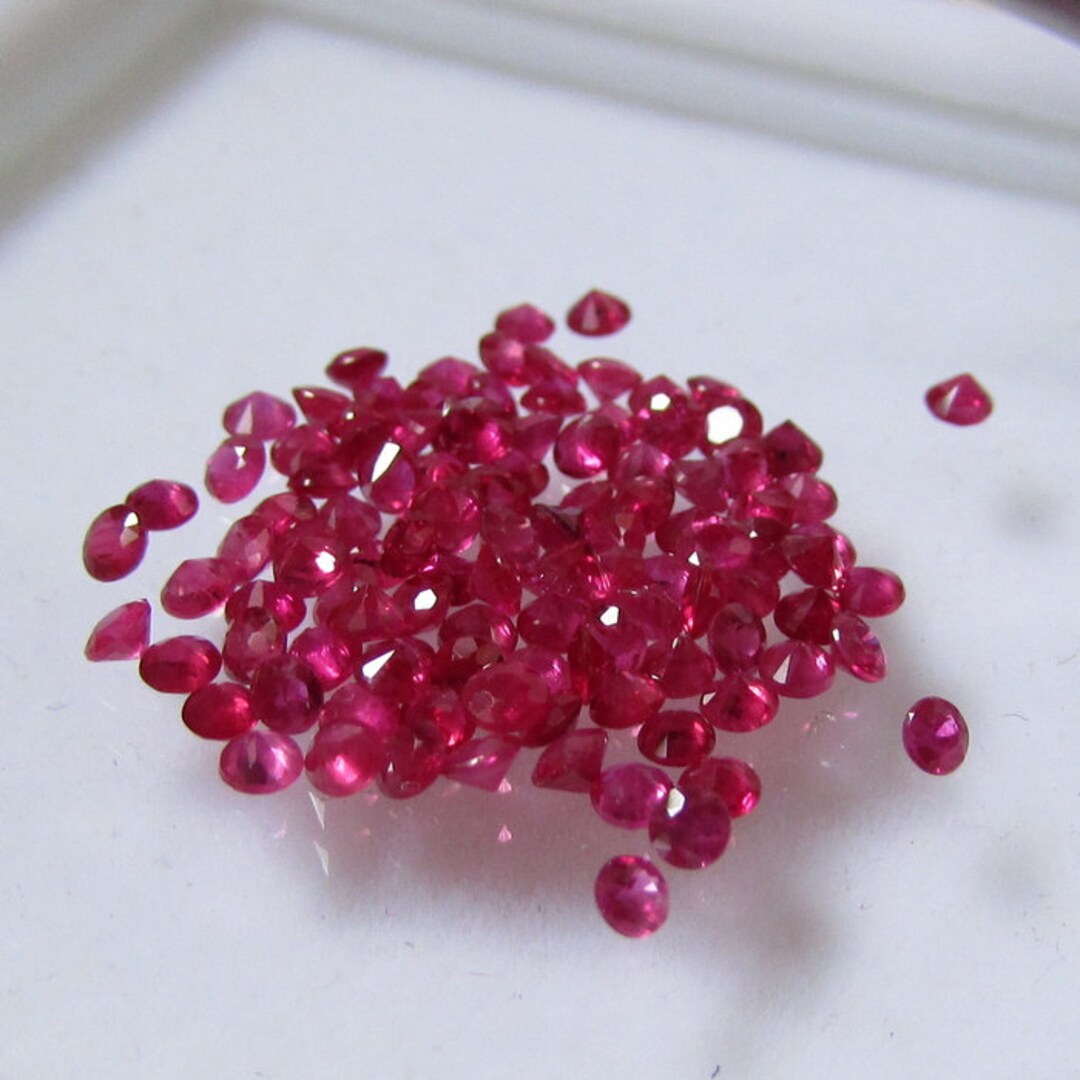 2mm Natural RUBY Round 2mm Regular Cut VVS Nice Quality Ruby 2mm Round ...