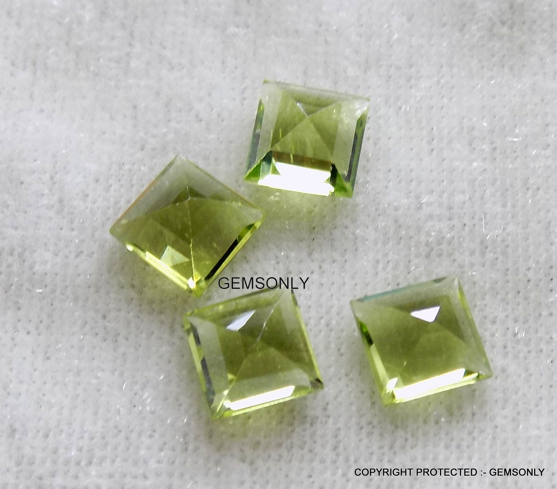 6mm NATURAL PERIDOT Square Cut 6mm Peridot Square Princess Top - Etsy UK