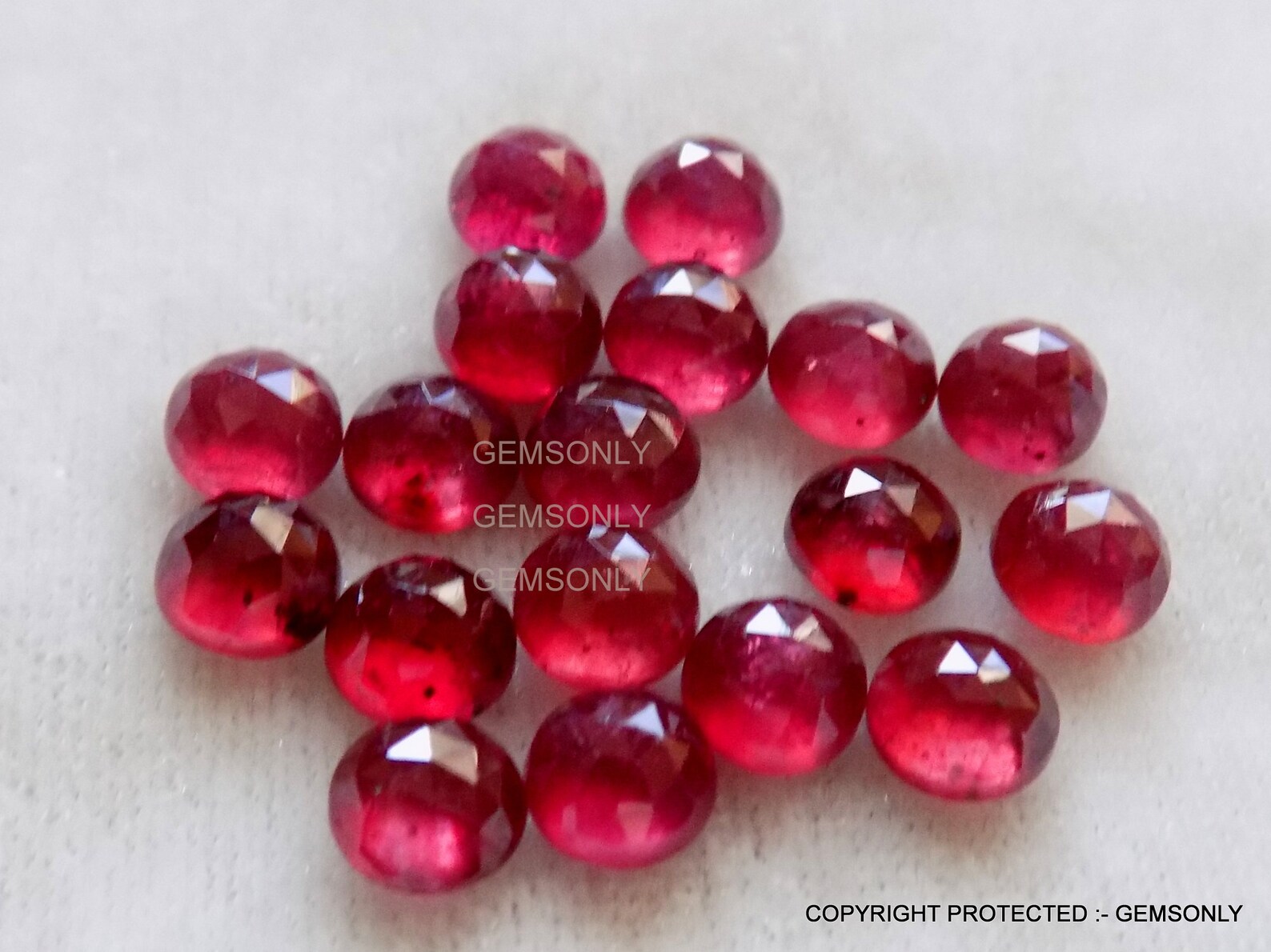 5pc 6MM NATURAL RUBY Rosecut Round 6MM Ruby Round Rosecut 6mm - Etsy