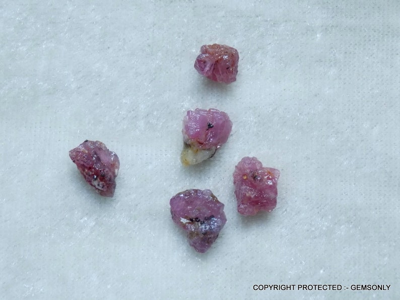 10.60cts 5pc NATURAL RUBY Raw Rough Red Ruby Gemstone for Wire - Etsy