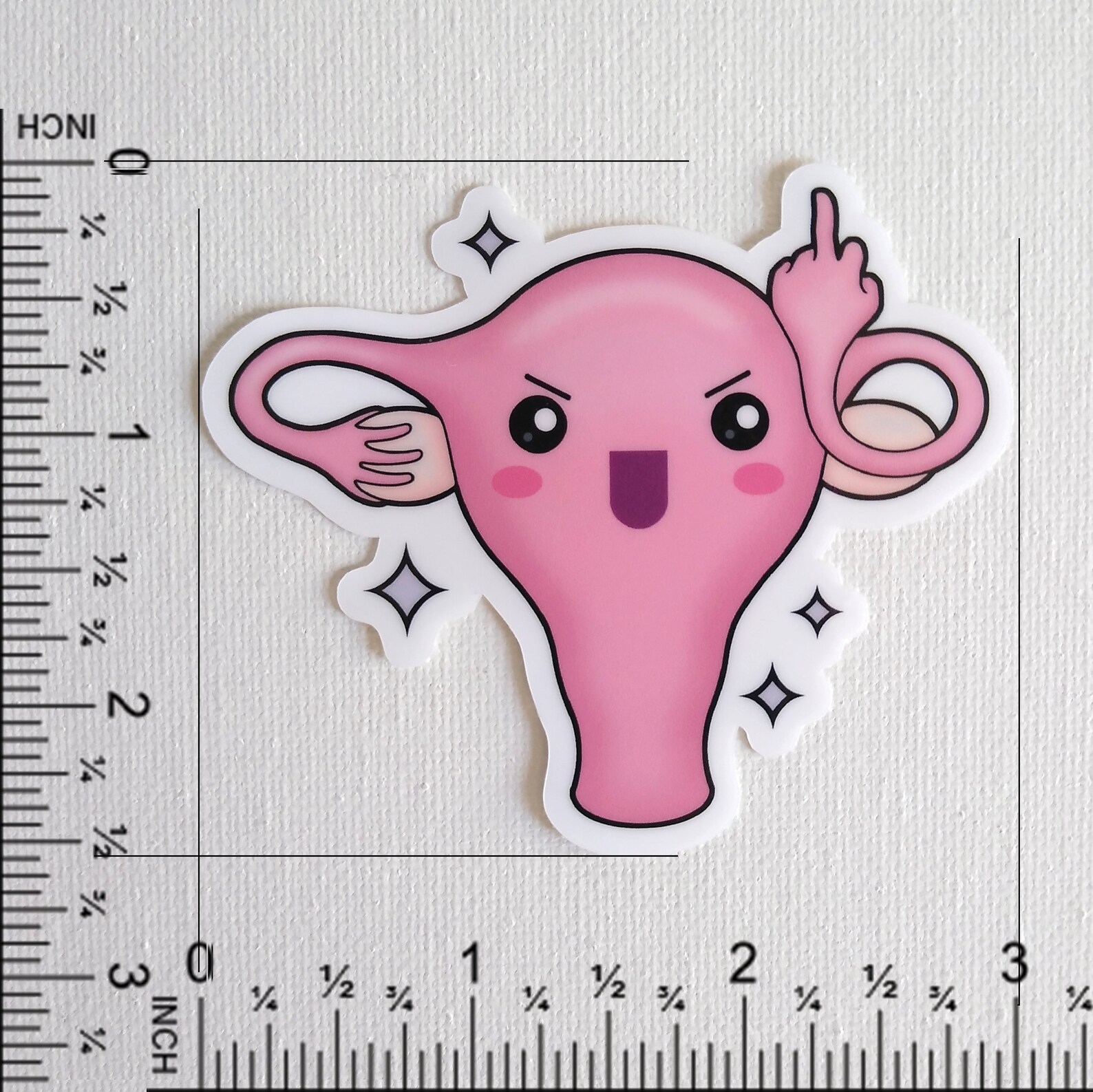 Kawai Uterus Angry Uterus Reproductive Rights 3in Sticker - Etsy