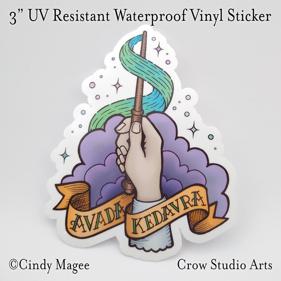 Literary Killing Curse Sticker Magic Wand 3 Vinyl - Etsy