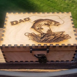 Fishing Inspired Lock Box With Lock and Key - Etsy