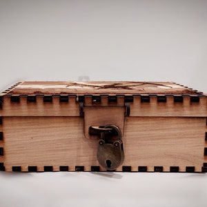 Dragon Laser Engraved Keepsake Box With Lock - Etsy