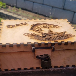 Fishing Inspired Lock Box With Lock and Key - Etsy
