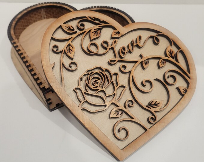 Wooden Heart Box - Etsy