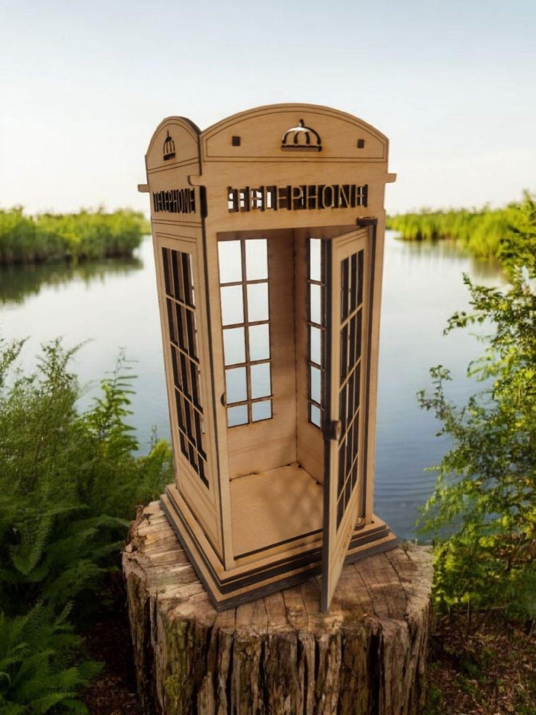 Laser Cut TARDIS Police Box | Dr Who Inspired Wooden Display With ...