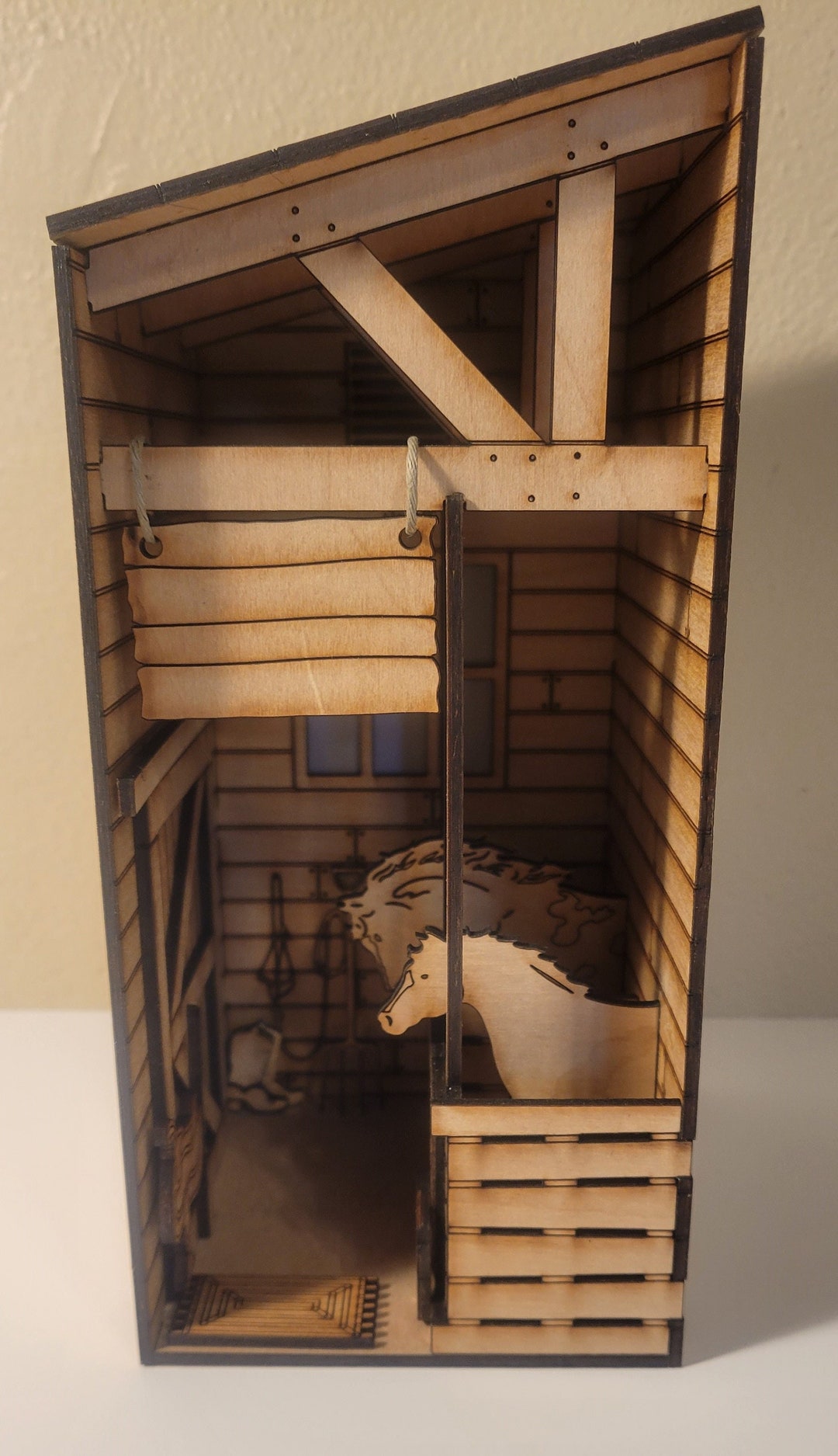 Lighted Horse Stable Book Nook - Etsy