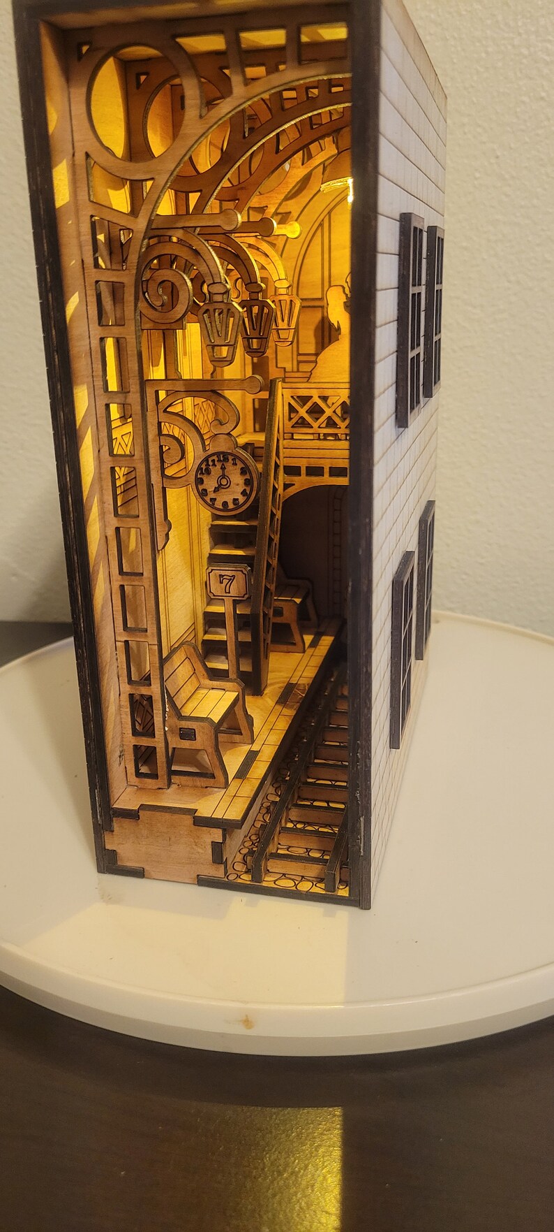 Lighted Train Station Book Nook - Etsy