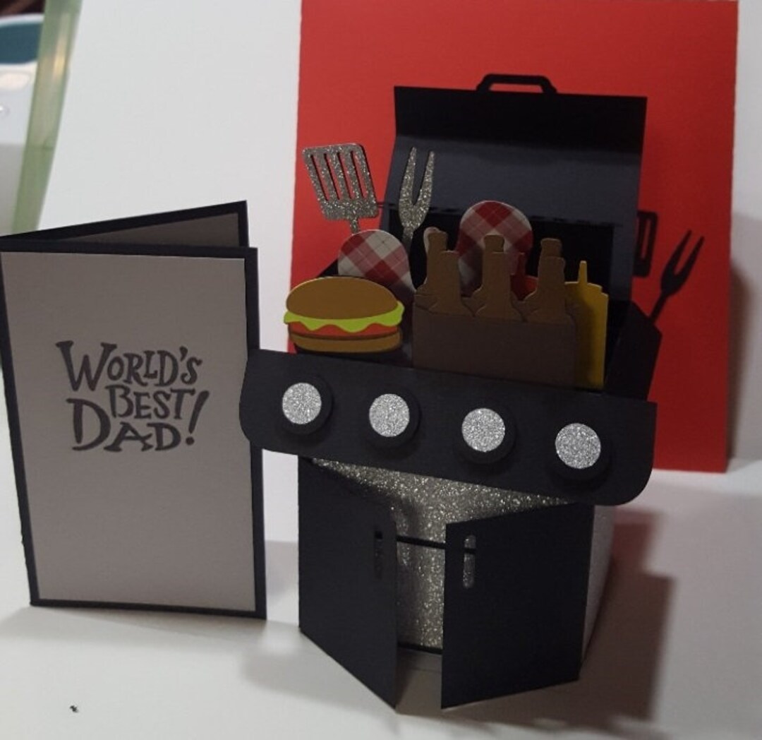 Dad Will Love This 3D Grill Fathers Day Card With a Place to Add a Gift ...