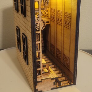 Lighted Train Station Book Nook - Etsy