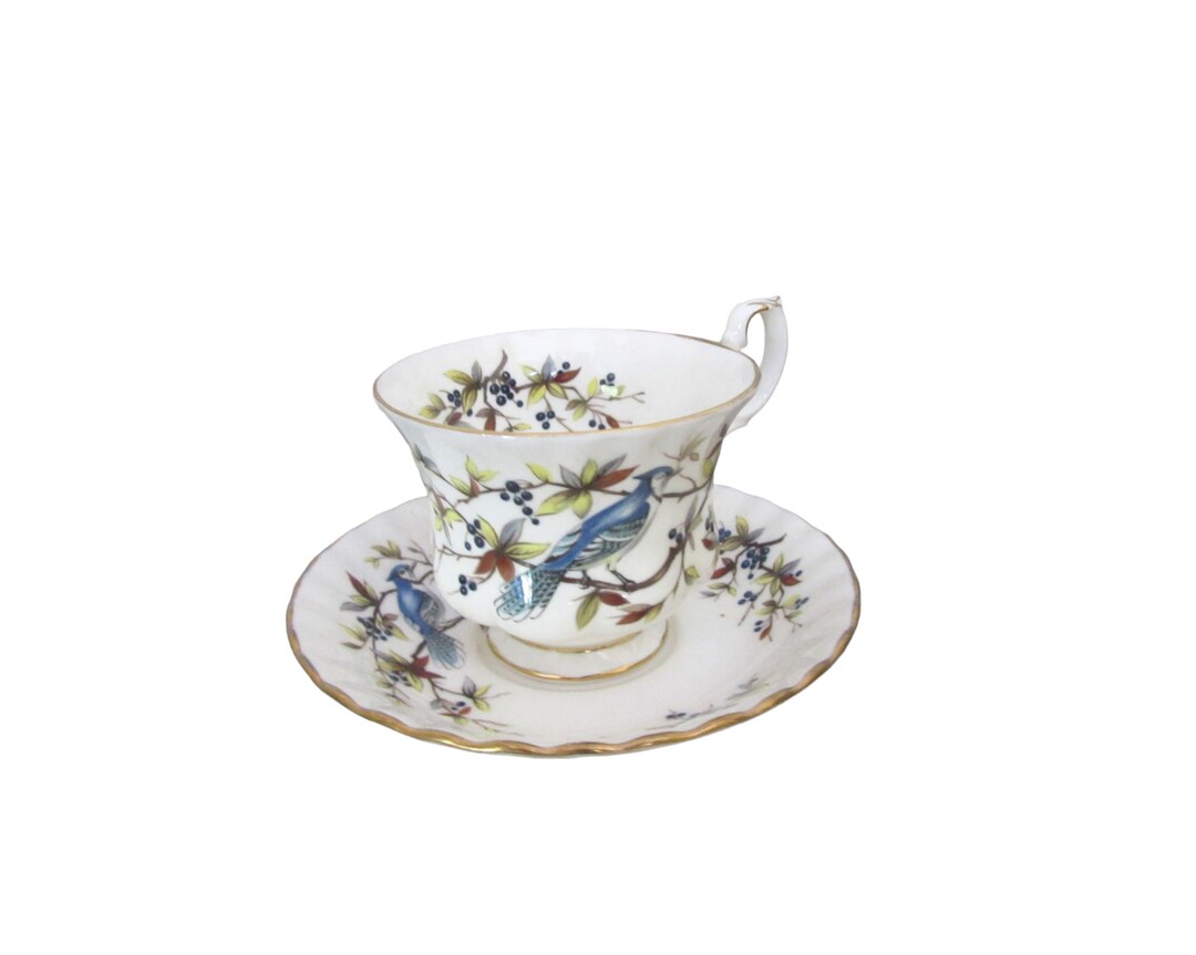 Vintage Royal Albert Woodland Bird Series Blue Jay Tea Cup - Etsy