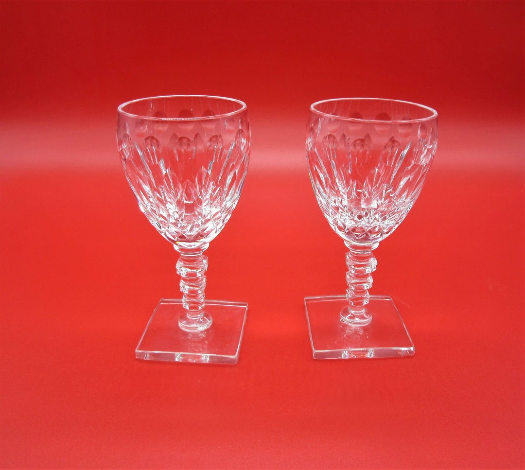 Set of 2, 1920's Hawkes "york Pattern" 4 3/4" Cordial Crystal Glasses ...