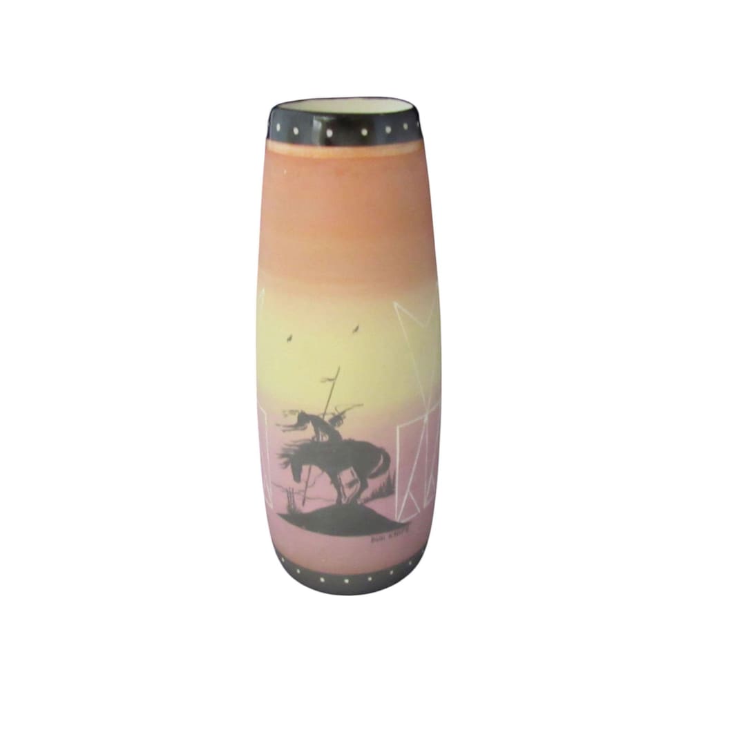 Vintage Hand Painted Dull Knife Southwestern Pottery Vase, American ...