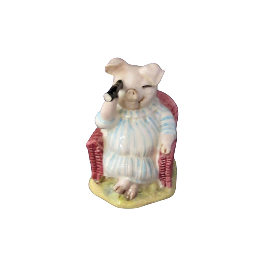 1989 Royal Albert Beatrix Potter "little Pig Robinson Spying" Figurine ...