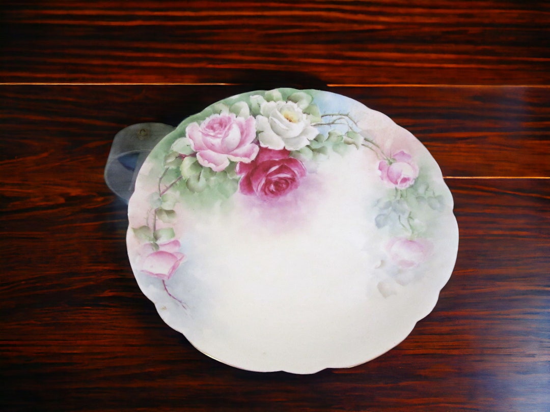 Antique 1910 JPL Jean Pouyat Limoges Hand Painted Charger Plate With ...