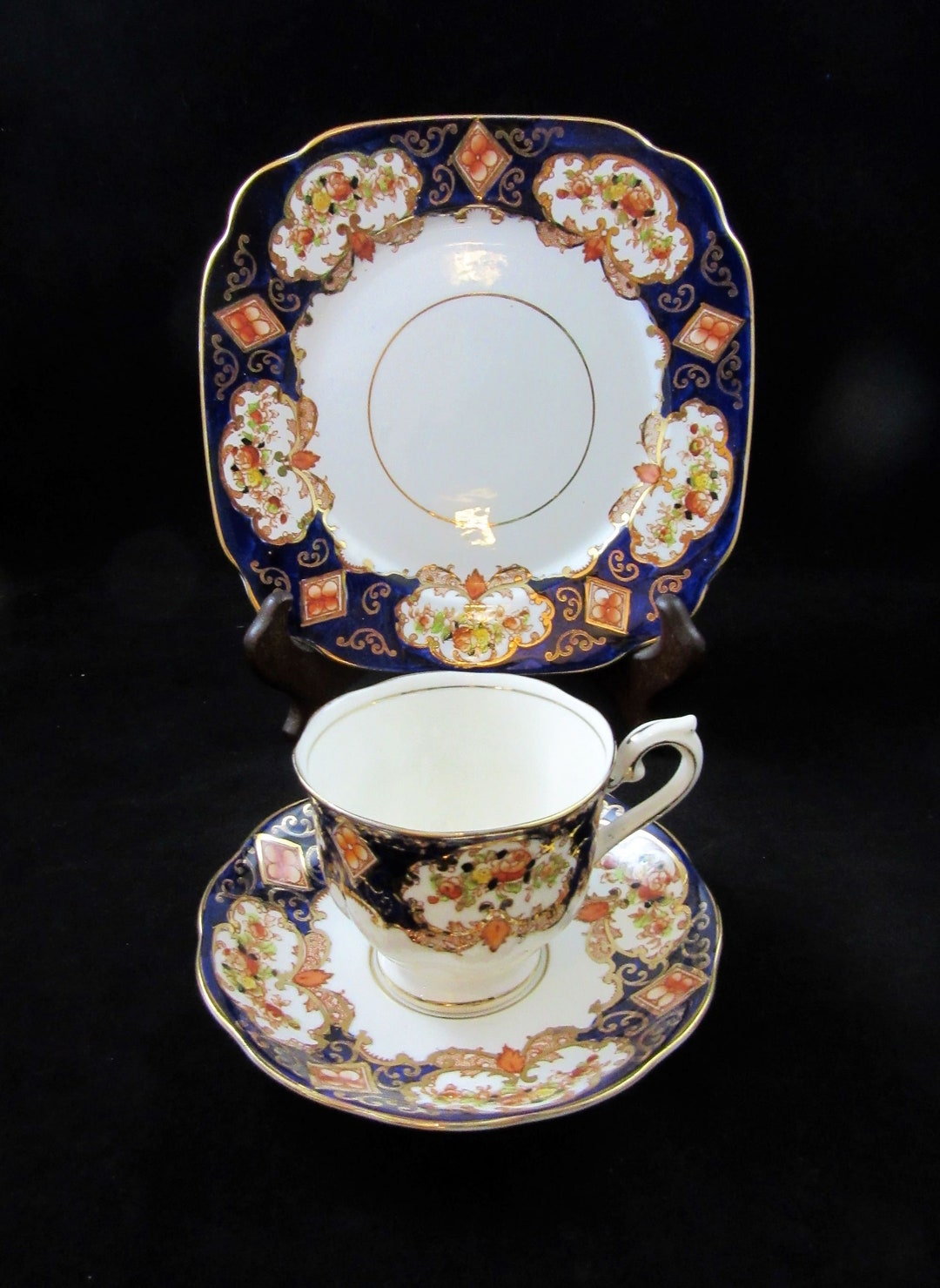 Antique Hand Painted Royal Albert Derby Imari Trio Tea Set - Etsy