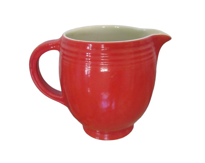 Vintage Halls Superior Poppy Red 16 Oz Ceramic Pitcher With Handle - Etsy