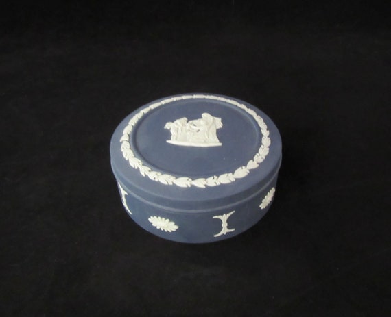 Vintage Wedgwood Navy Round Jasperware Mythology Pattern | Etsy