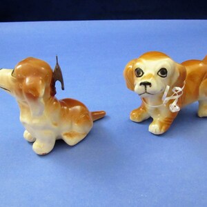 Set of 2 Vintage Japan Porcelain Dog Figurines, Adorable - Etsy