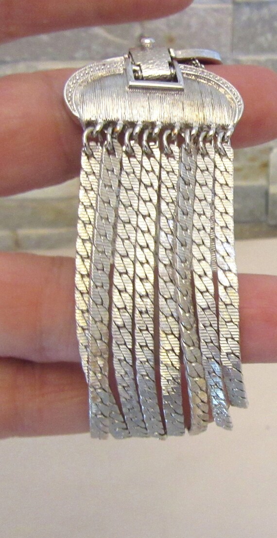 Vintage Signed Monet Multi Strand Chain Style Bracele… - Gem