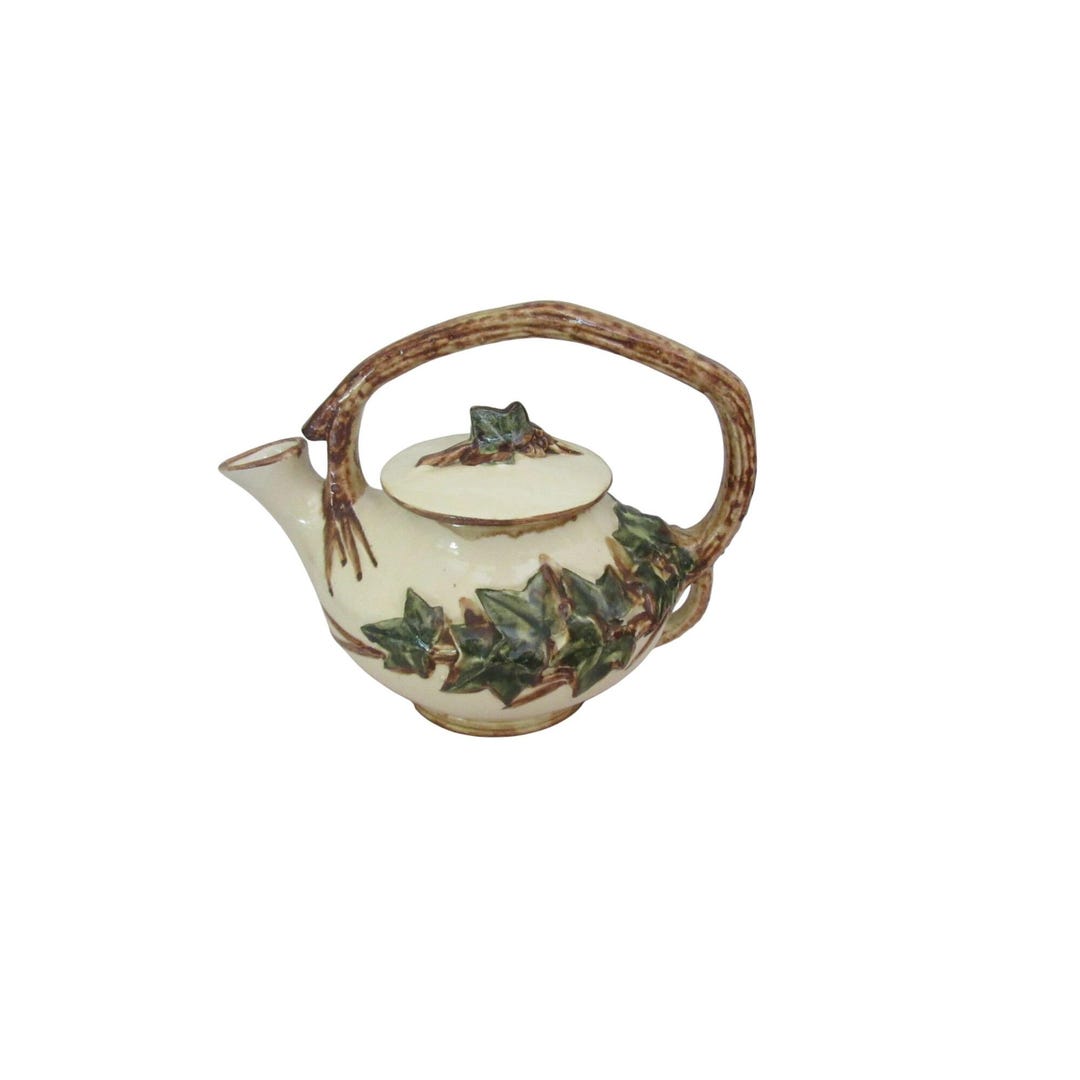 Vintage 1940s Mccoy Ivory & Green Ivy Branch 5 Cup Teapot - Etsy