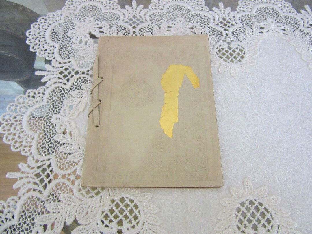 Georgia Tech 1937 Graduating Class Small Leather Bound Booklet - Etsy