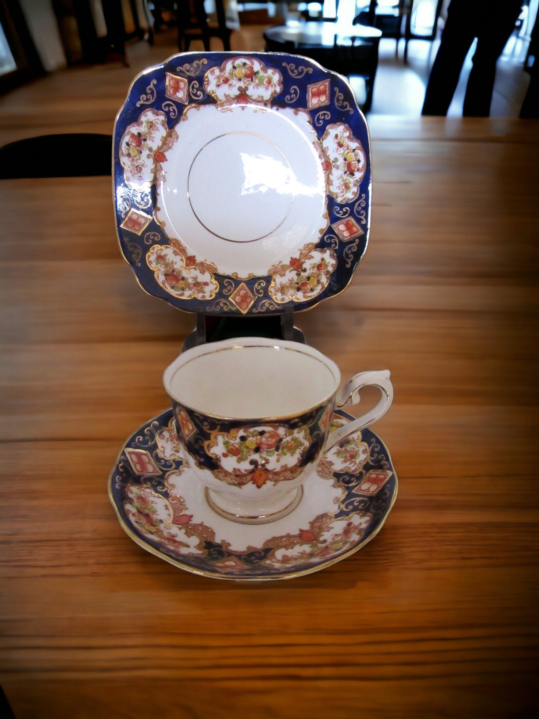Antique Hand Painted Royal Albert Derby Imari Trio Tea Set, Cup, Saucer ...