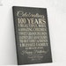 100 Years BIRTHDAY GIFT, Personalized SIGN Celebrating 100th Birthday ...