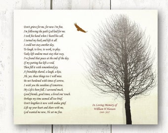 Dont Grieve for Me Poem - Etsy