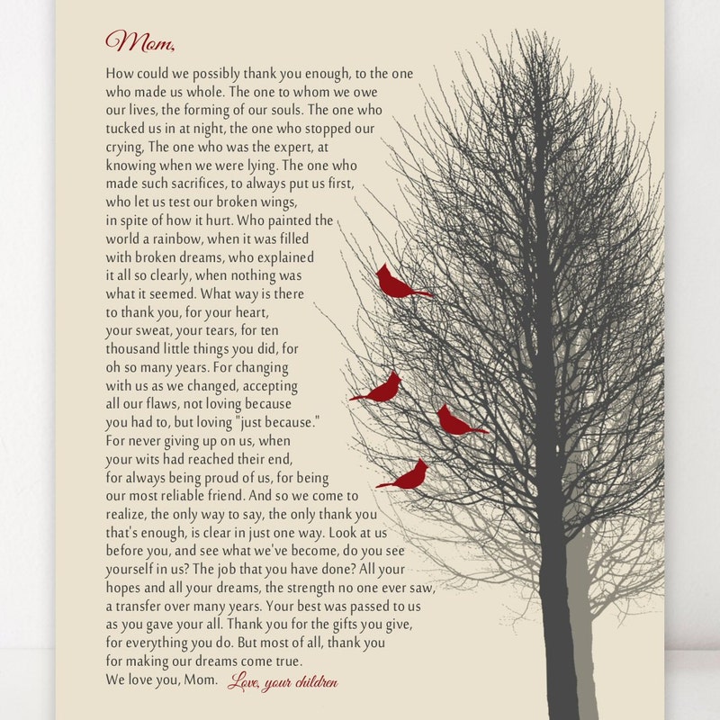 Cardinal Poem - Etsy