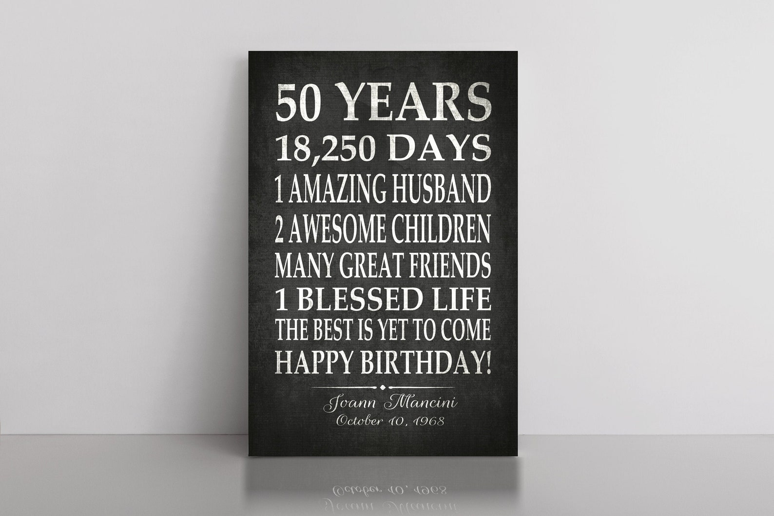 50th BIRTHDAY Party Sign Personalized Gift 50 Years Old | Etsy