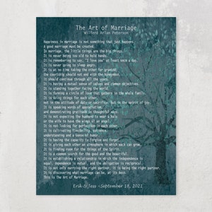 The Art of Marriage - Personalized Custom Keepsake Gift, Names, Wedding ...