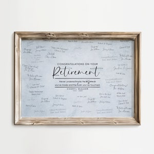 Retirement Sign Guest Book Gift Personalized, Alternative Guestbook for ...