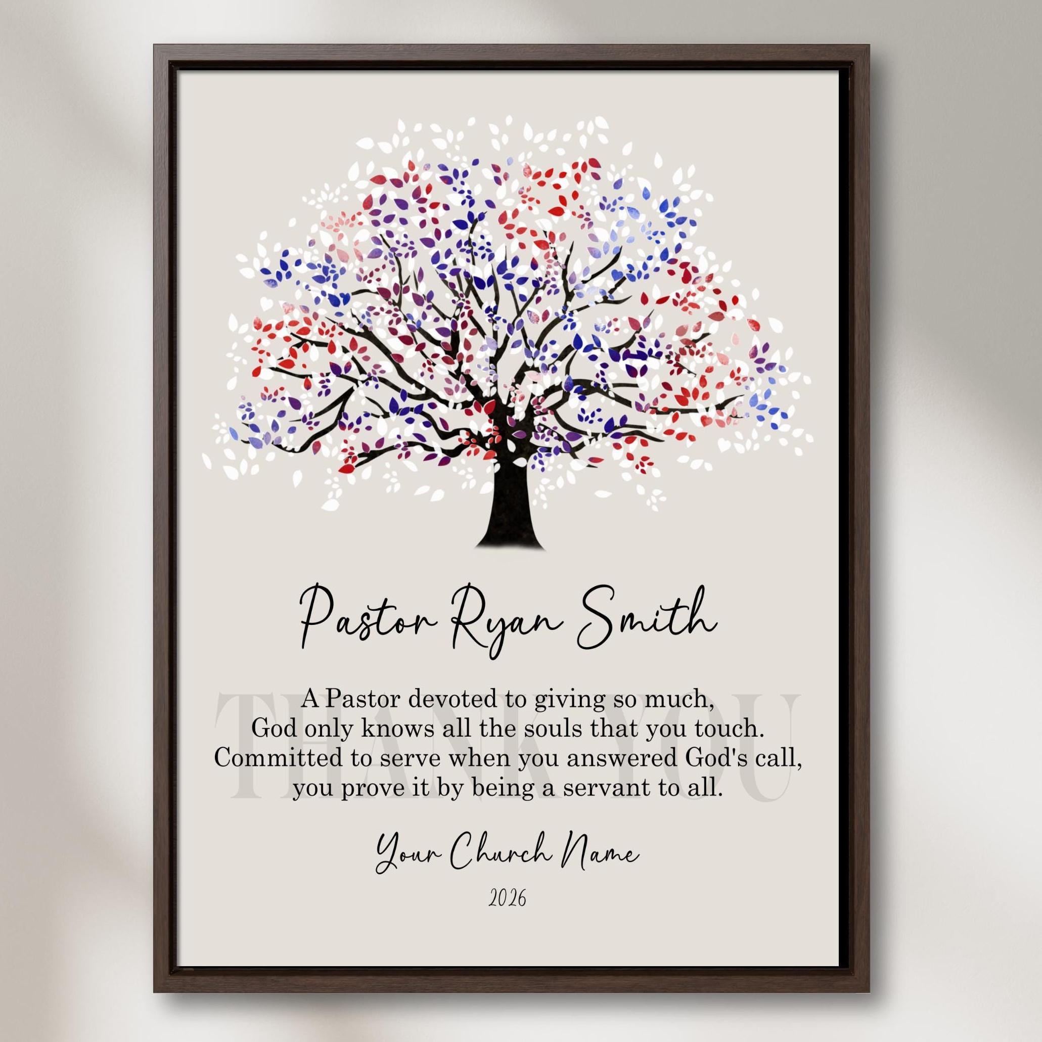 Personalized Pastor Appreciation Poem Print: Church Gift (canvas, Print ...