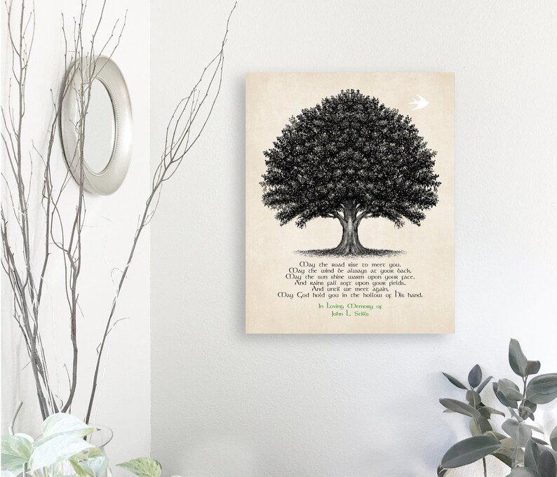 Remembrance Gift IRISH BLESSING Family Tree Sign Flying - Etsy