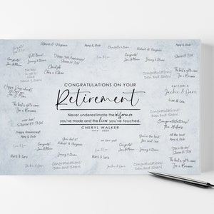 Retirement Sign Guest Book Gift Personalized, Alternative Guestbook for ...