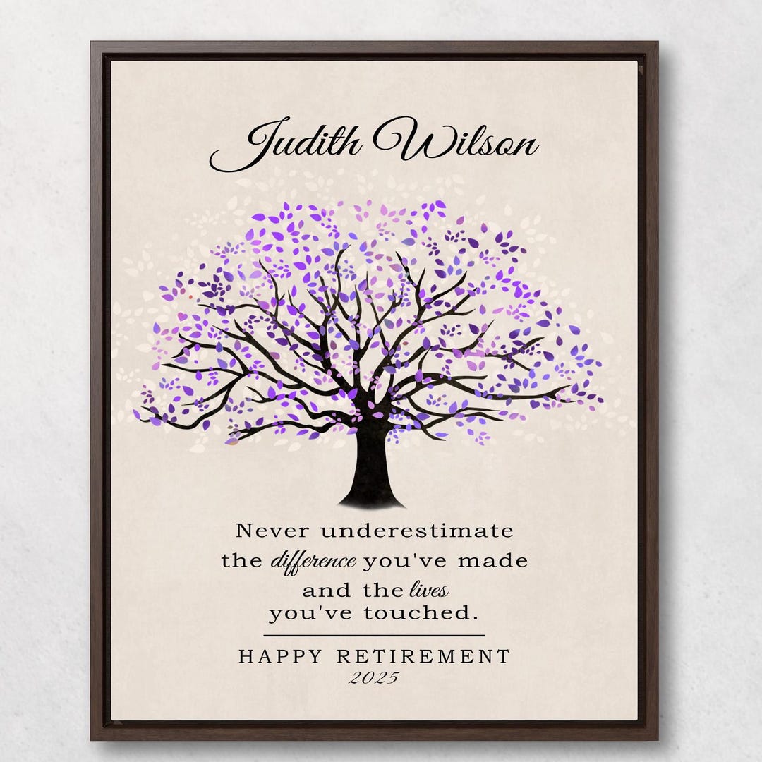 Retirement Gift Customized Employee, Framed Canvas, Personalized Happy ...