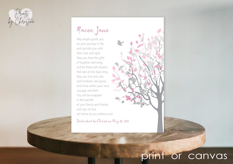 DEDICATION GIFT May Angels Guide You Personalized for | Etsy