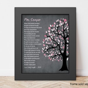 Christian Teacher Appreciation Gift, Personalized Gift From Student ...
