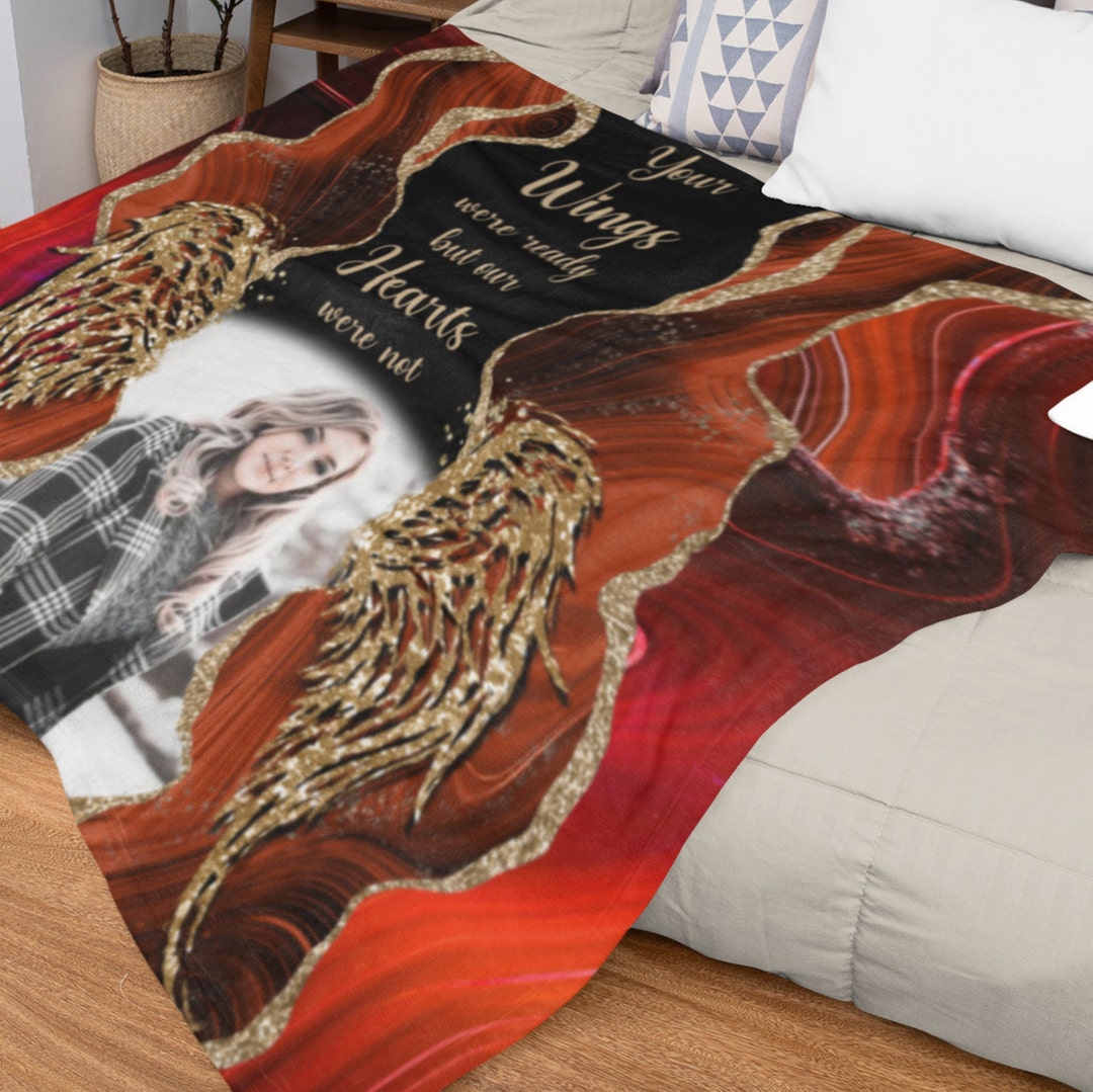 Blankets With Clothes Memorial Photo Blanket For Loss Of Mother, In ...