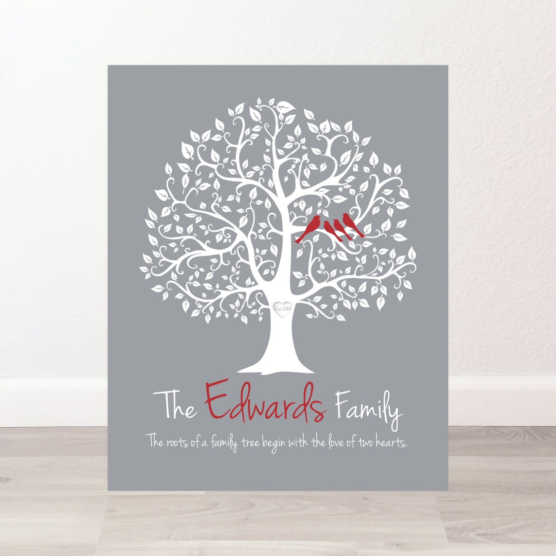 Roots of a Family Tree Personalized Art Print Gift Idea for - Etsy